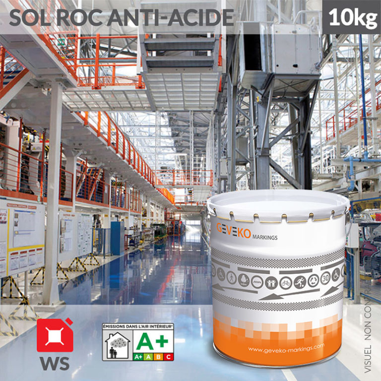 SOL ROC ANTI-ACIDE Revêtement époxyde - 10kg - Geveko Markings